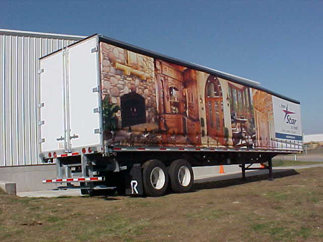 Silk-screen vs digitally printed graphics for a curtain side trailer