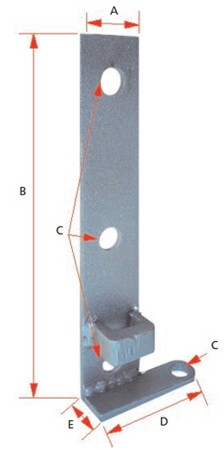 Rear Corner Post (Curbside) - Steel Channel with Blade Quick Release ...