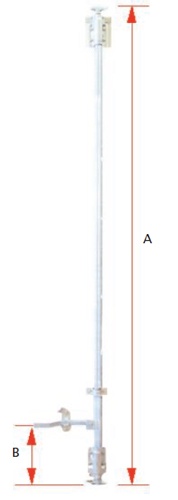 Single Door Lock Rod 108 5/8" (Roadside)